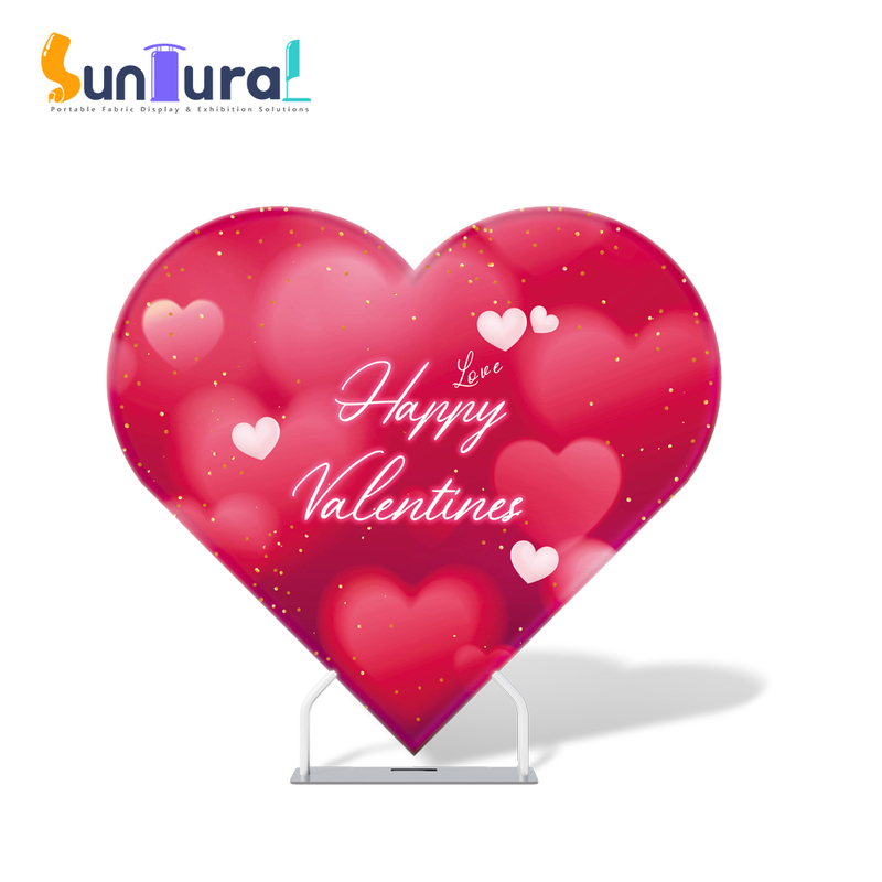 New Arrival Custom Design Heart Shaped Backdrop - Buy Stretch Tension ...